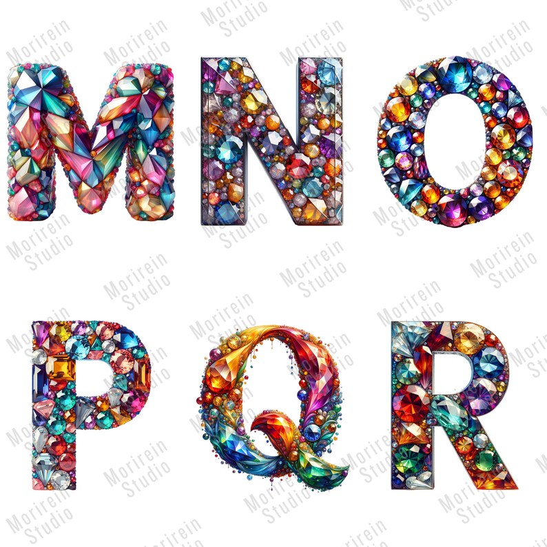 Crystal Alphabets and Numbers Clipart 36 PNG Crystal Alpha Clipart ...