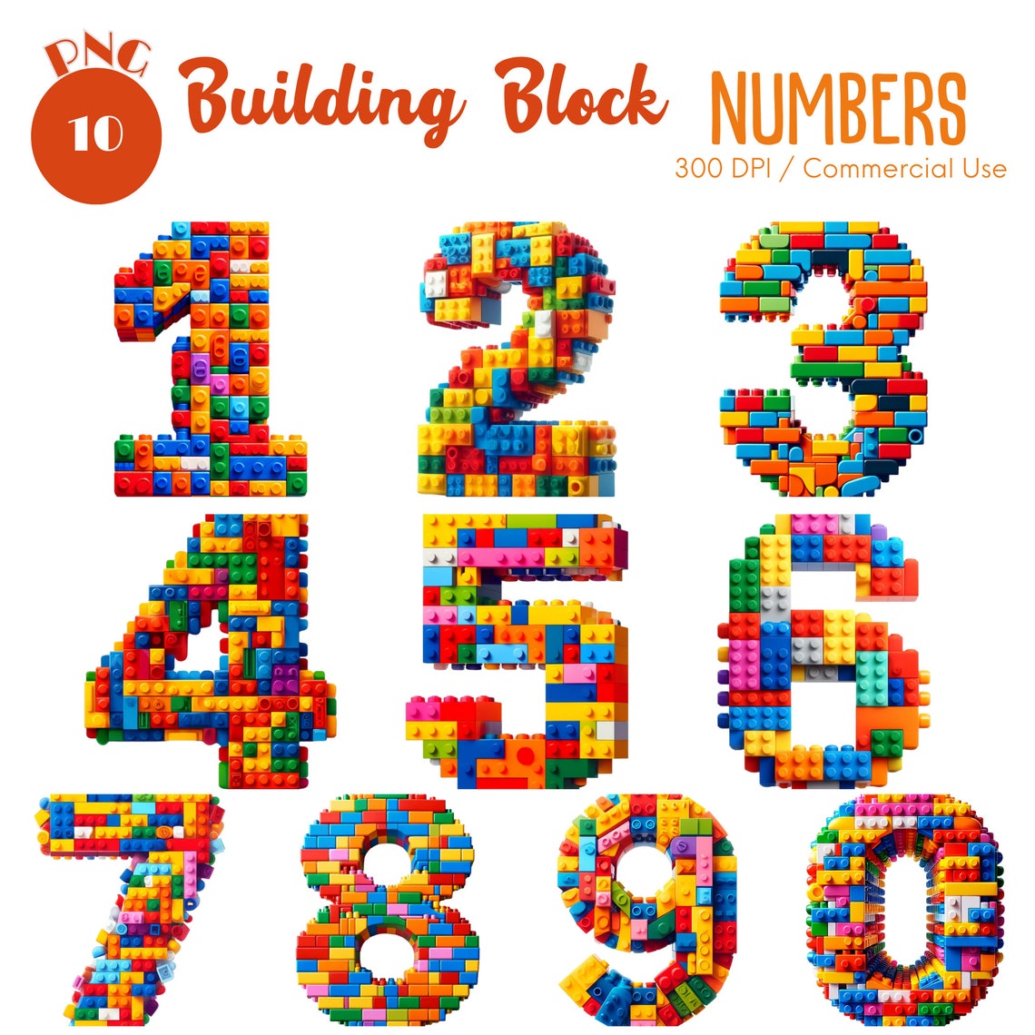 Building Block Numbers Clipart 10 PNG Happy Birthday Blocks PNG ...