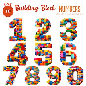 Building Block Numbers Clipart 10 PNG Happy Birthday Blocks PNG ...