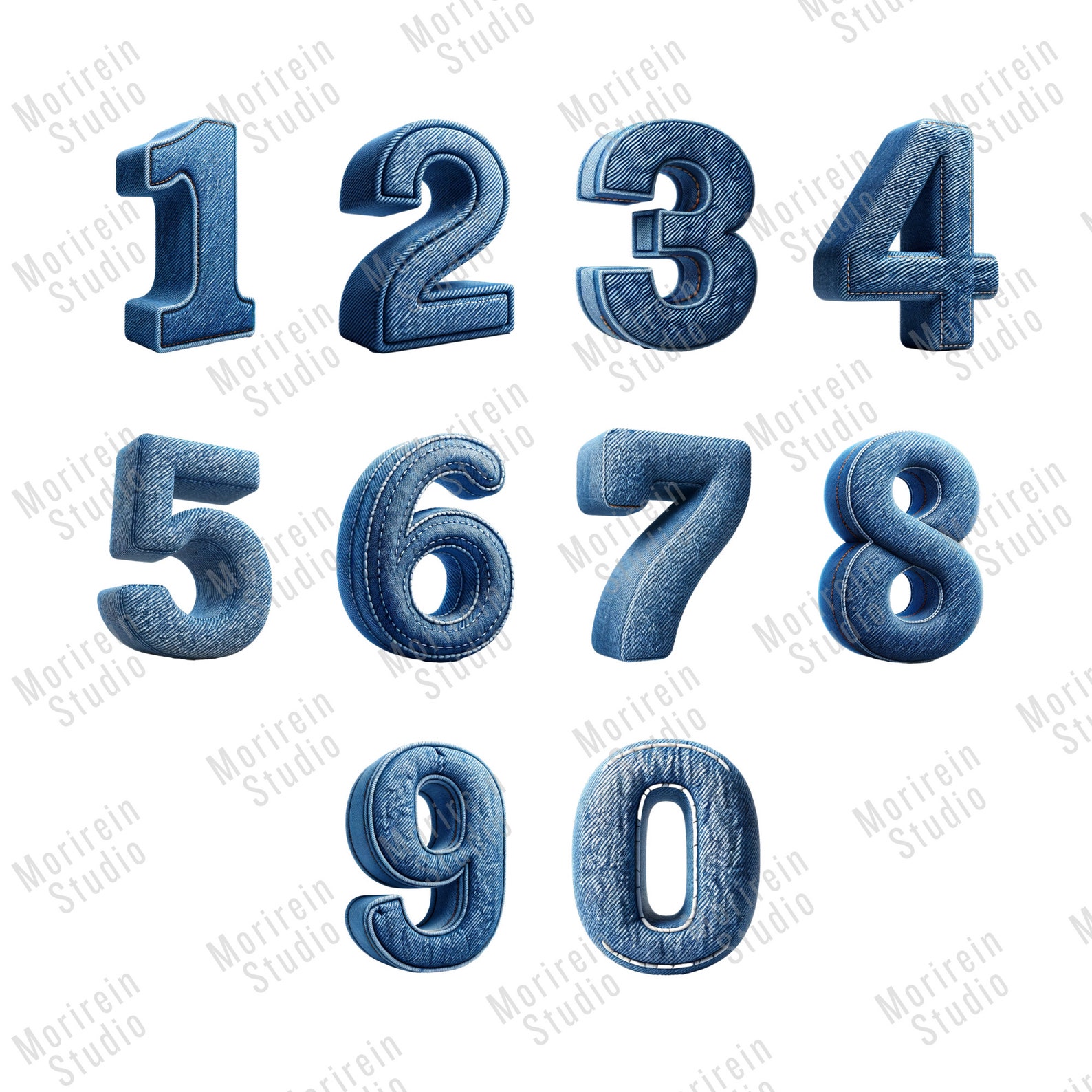 Denim Alphabets and Numbers Clipart 36 PNG Denim Alpha Clipart ...