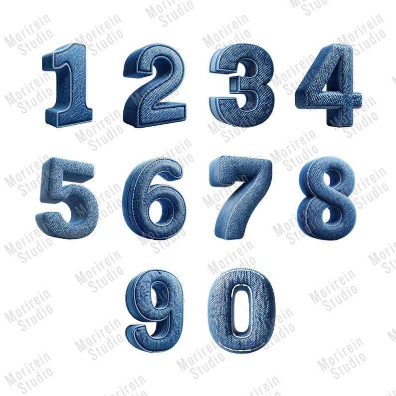 Denim Alphabets and Numbers Clipart 36 PNG Denim Alpha Clipart ...