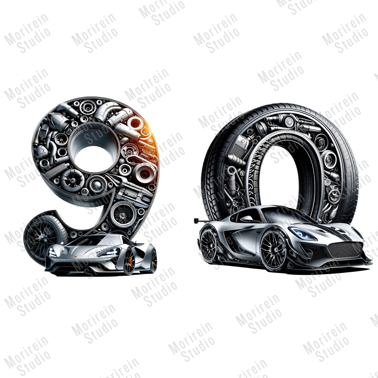 Sport Car Numbers Clipart 10 PNG Sport Car PNG Sport Car Birthday Party ...