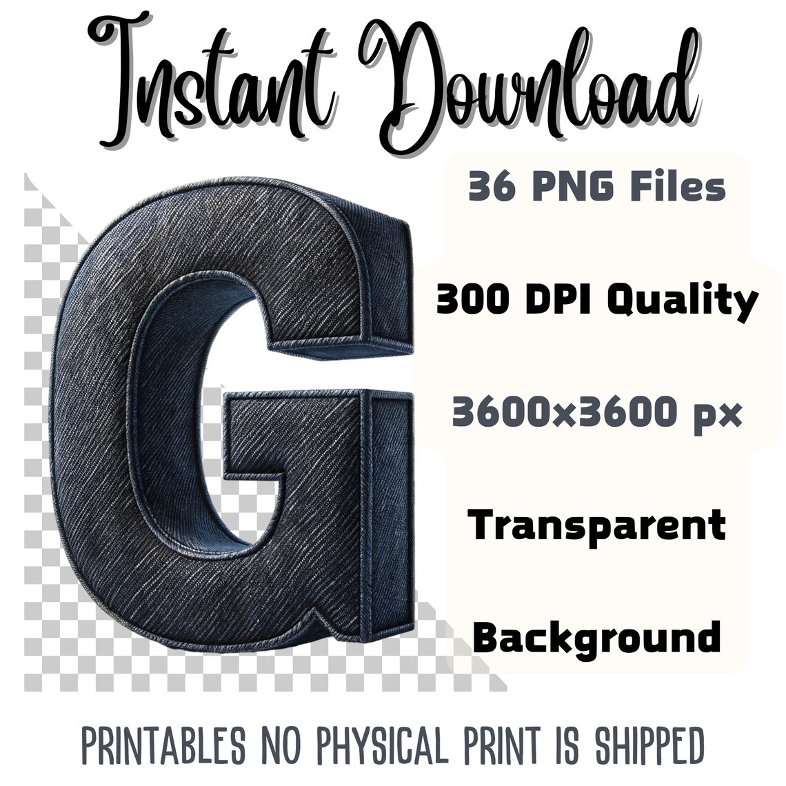 Denim Alphabets and Numbers Clipart 36 PNG Denim Alpha Clipart ...