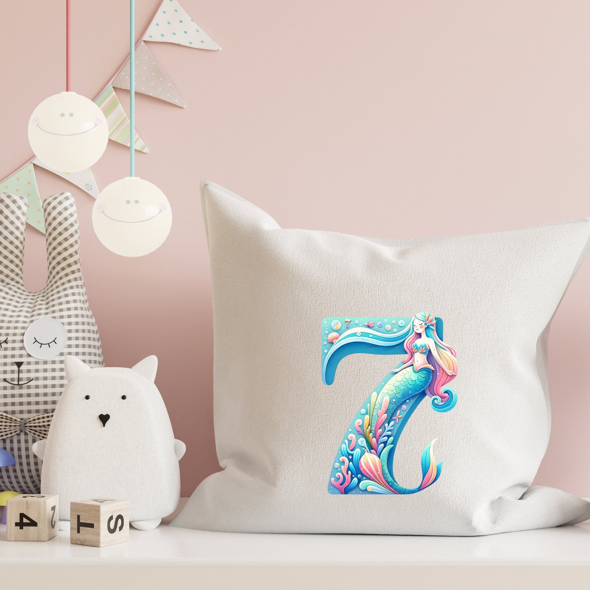 Mermaid Numbers Clipart 10 PNG Mermaid Numbers Birthday PNG Under the ...