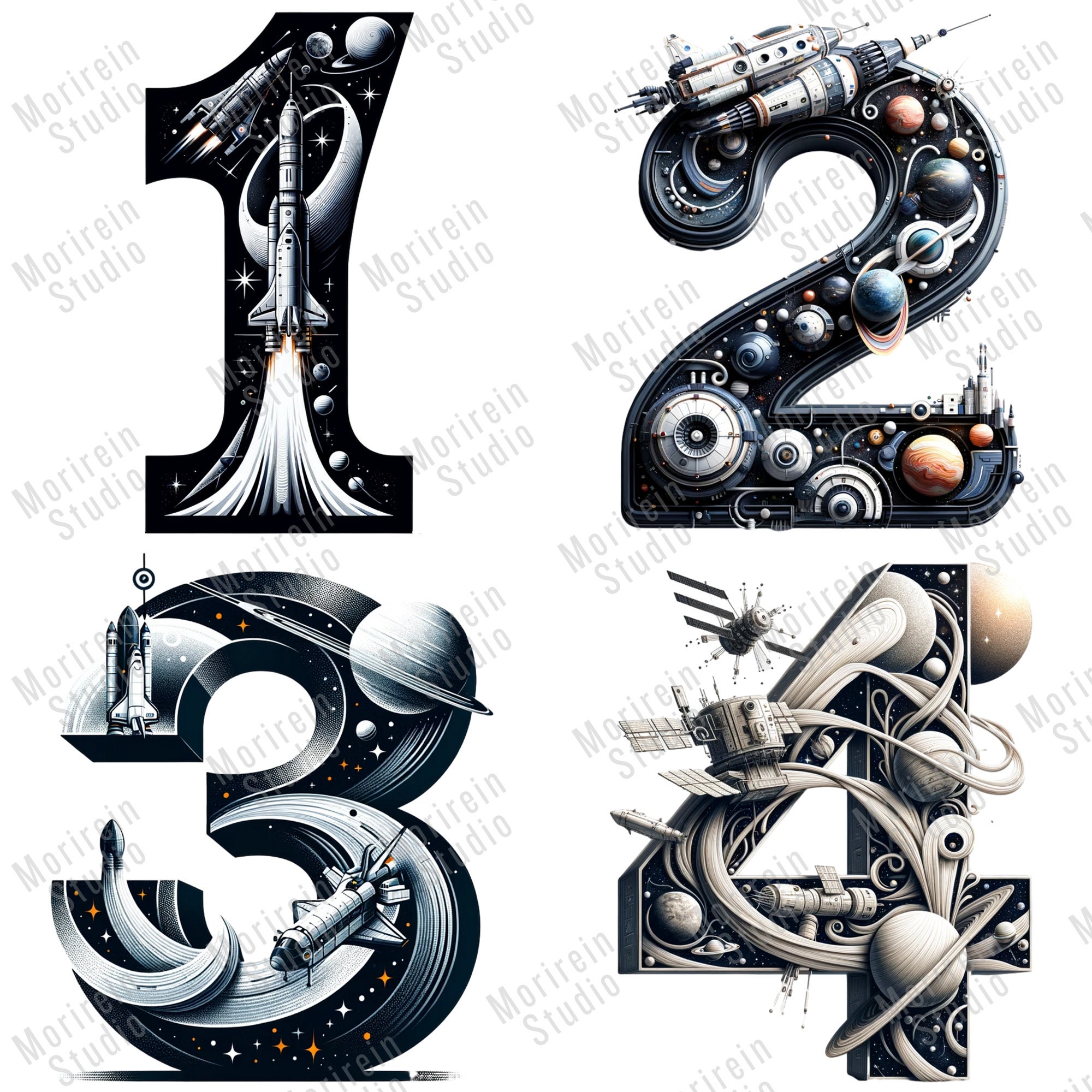 Spacecraft Numbers Clipart 10 PNG Happy Birthday Spacecraft PNG ...