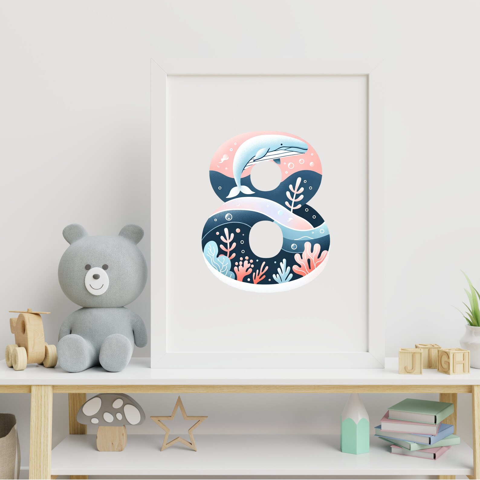 Whale Numbers Clipart 10 PNG Whale Numbers Birthday PNG Under the Sea ...