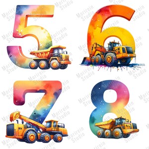 Construction Vehicles Numbers Clipart 10 PNG Construction Vehicles PNG ...
