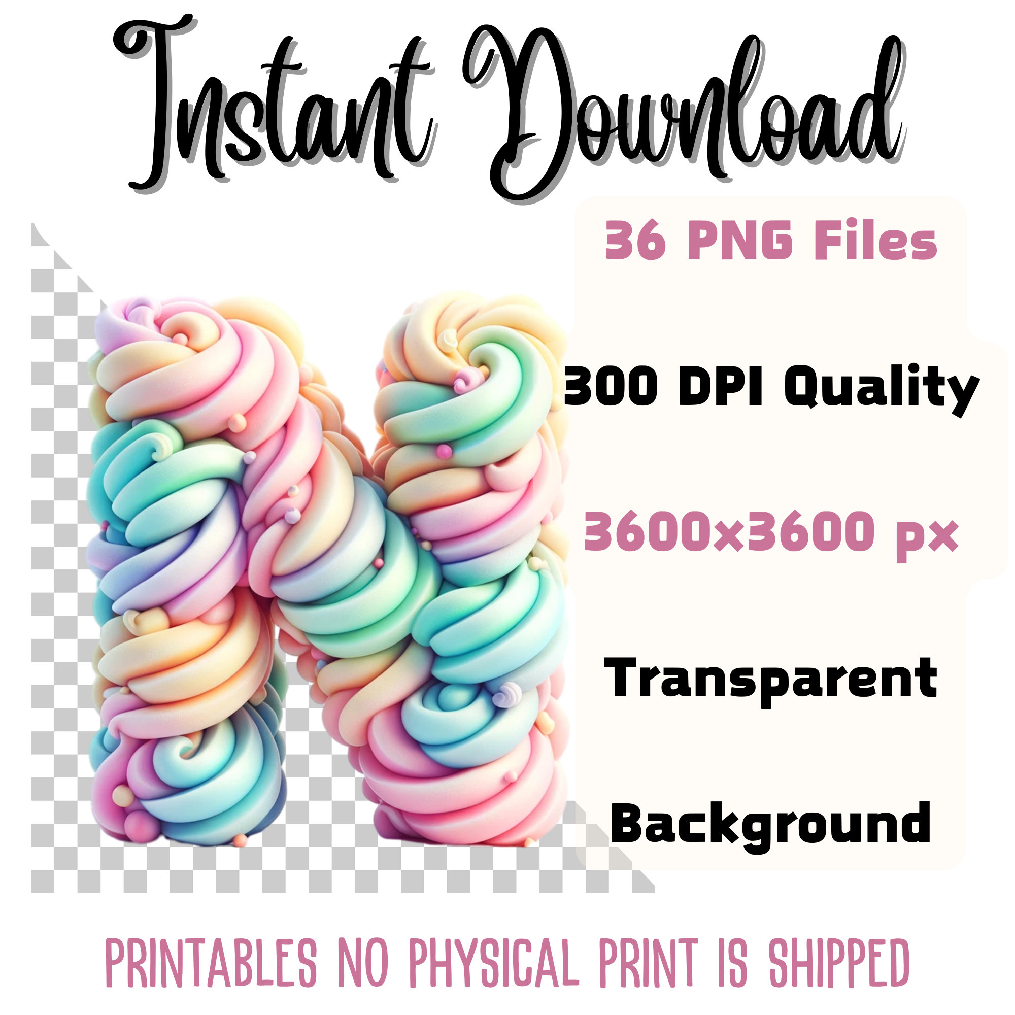 Ice Cream Alphabets and Numbers Clipart 36 PNG Ice Cream Alpha Clipart ...