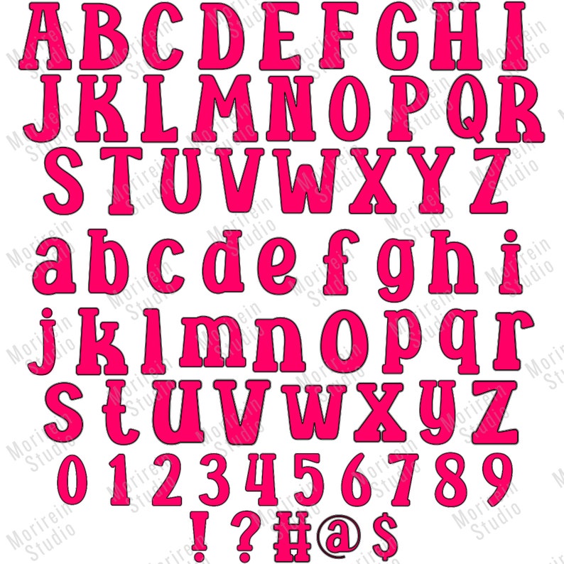Bright Alphabet Letters PNG Bundle 335 PNG 5 Sets Bright Doodle ...