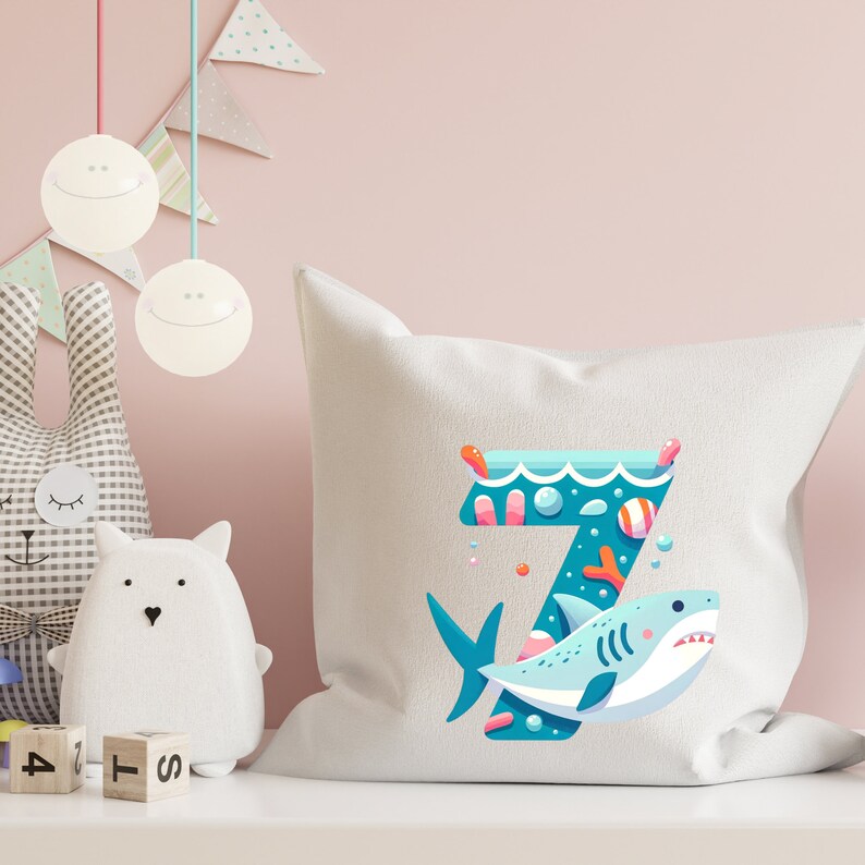 Shark Numbers Clipart 10 PNG Shark Numbers Birthday PNG Under the Sea ...