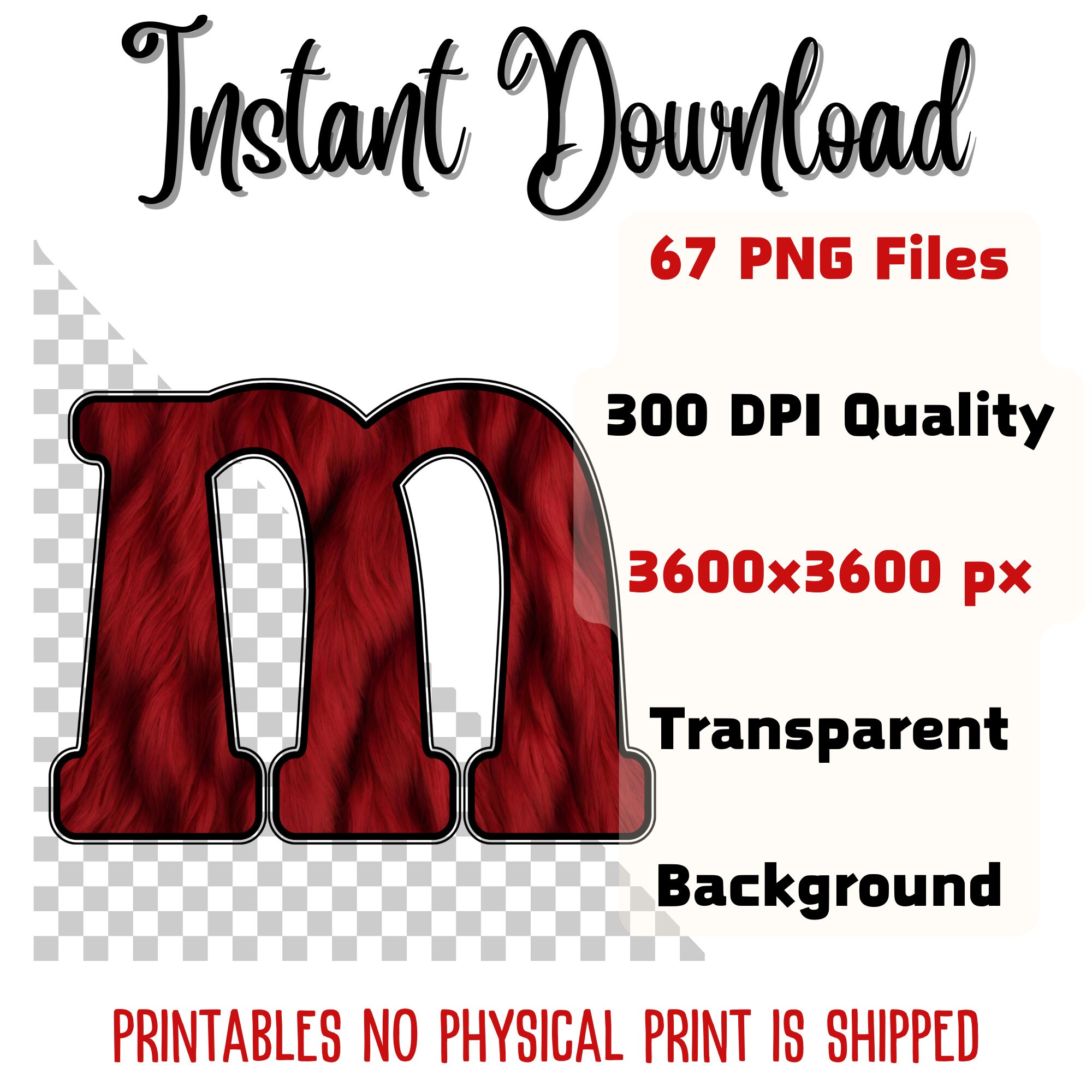 Red Velvet Alphabet Letters PNG Bundle 67 PNG Red Velvet Doodle ...