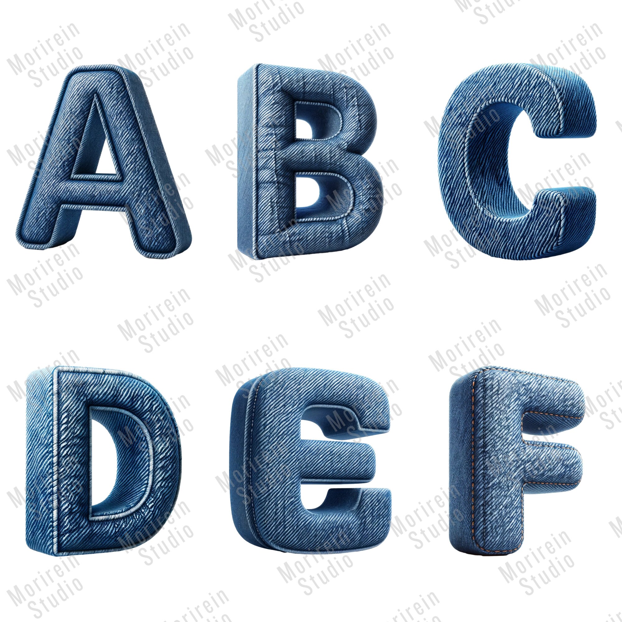 Denim Alphabets and Numbers Clipart 36 PNG Denim Alpha Clipart ...