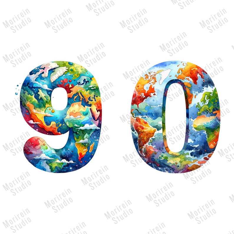 Earth Numbers Clipart 10 PNG Happy Birthday Earth PNG Birthday Earth ...