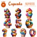 Cupcake Numbers Clipart 10 PNG Happy Birthday Cupcake PNG Birthday ...