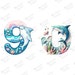 Shark Numbers Clipart 10 PNG Shark Numbers Birthday PNG Under the Sea ...