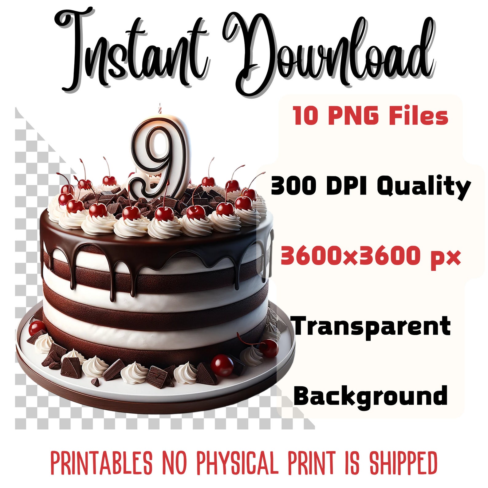 Birthday Cake Numbers Clipart 10 PNG Happy Birthday Cake Number ...