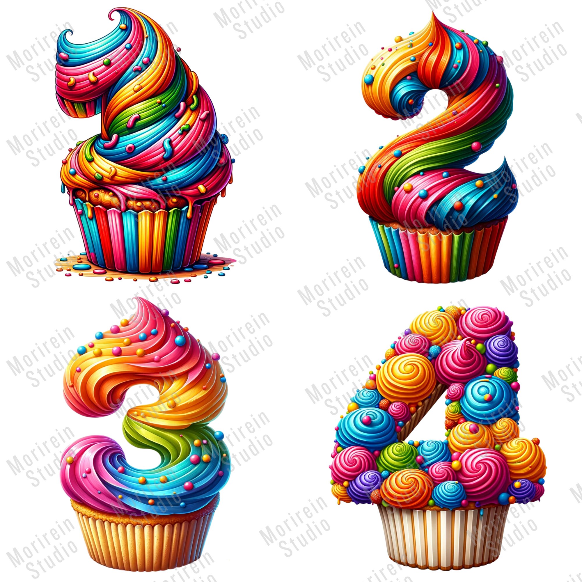 Cupcake Numbers Clipart 10 PNG Happy Birthday Cupcake PNG Birthday ...