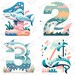 Shark Numbers Clipart 10 PNG Shark Numbers Birthday PNG Under the Sea ...