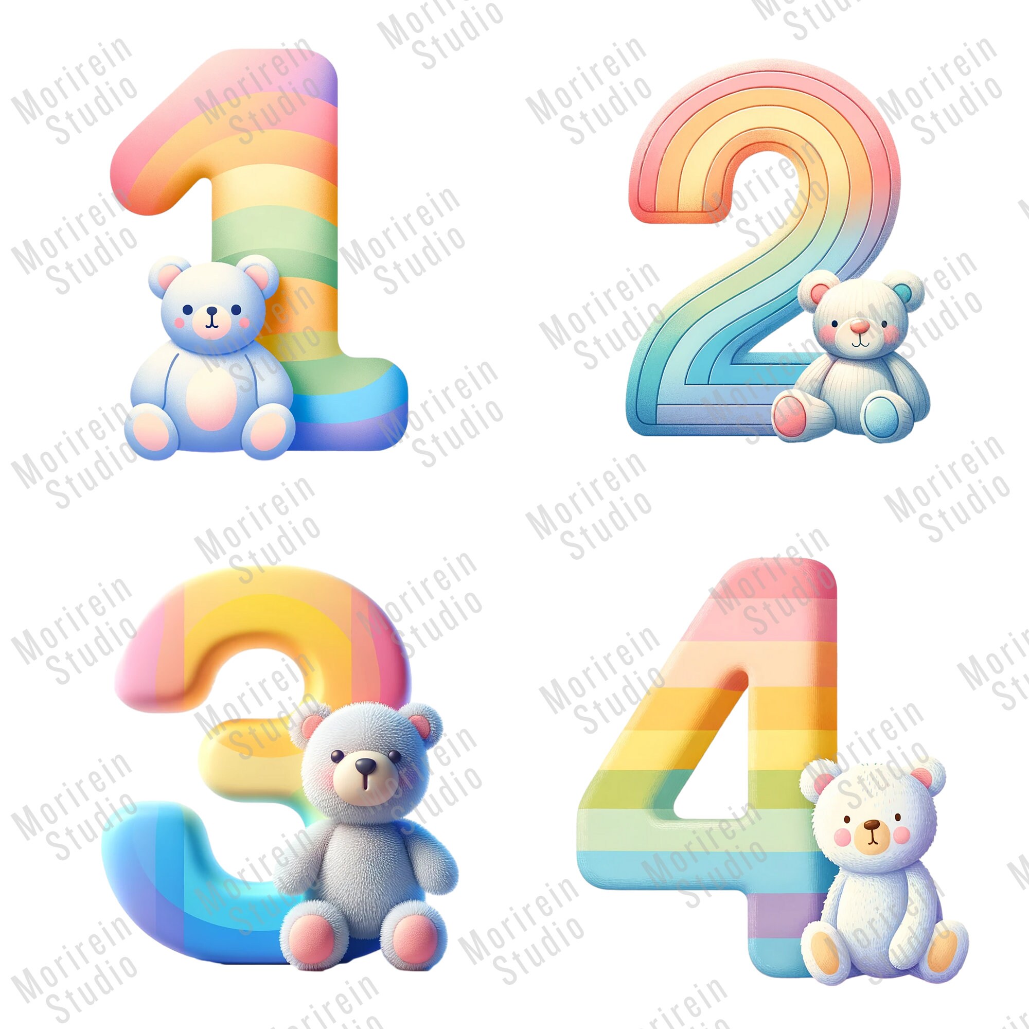 Teddy Bear Numbers Clipart 10 PNG Teddy Bear Number PNG Teddy Bear ...