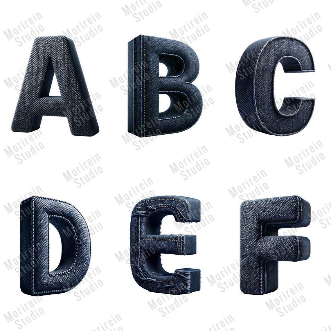 Denim Alphabets and Numbers Clipart 36 PNG Denim Alpha Clipart ...