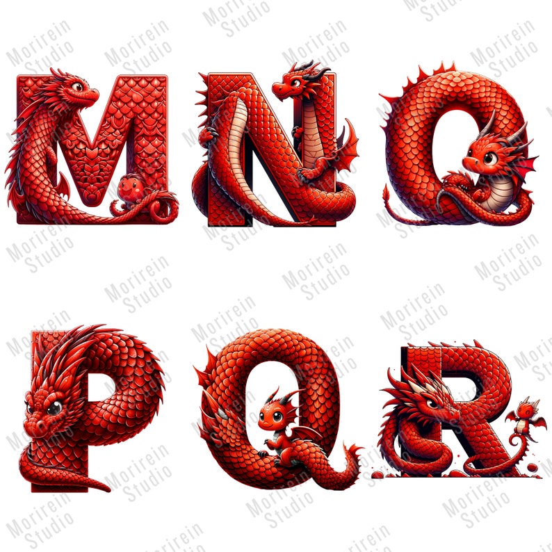 Dragon Alphabets and Numbers Clipart 36 PNG Dragon Alpha Clipart ...