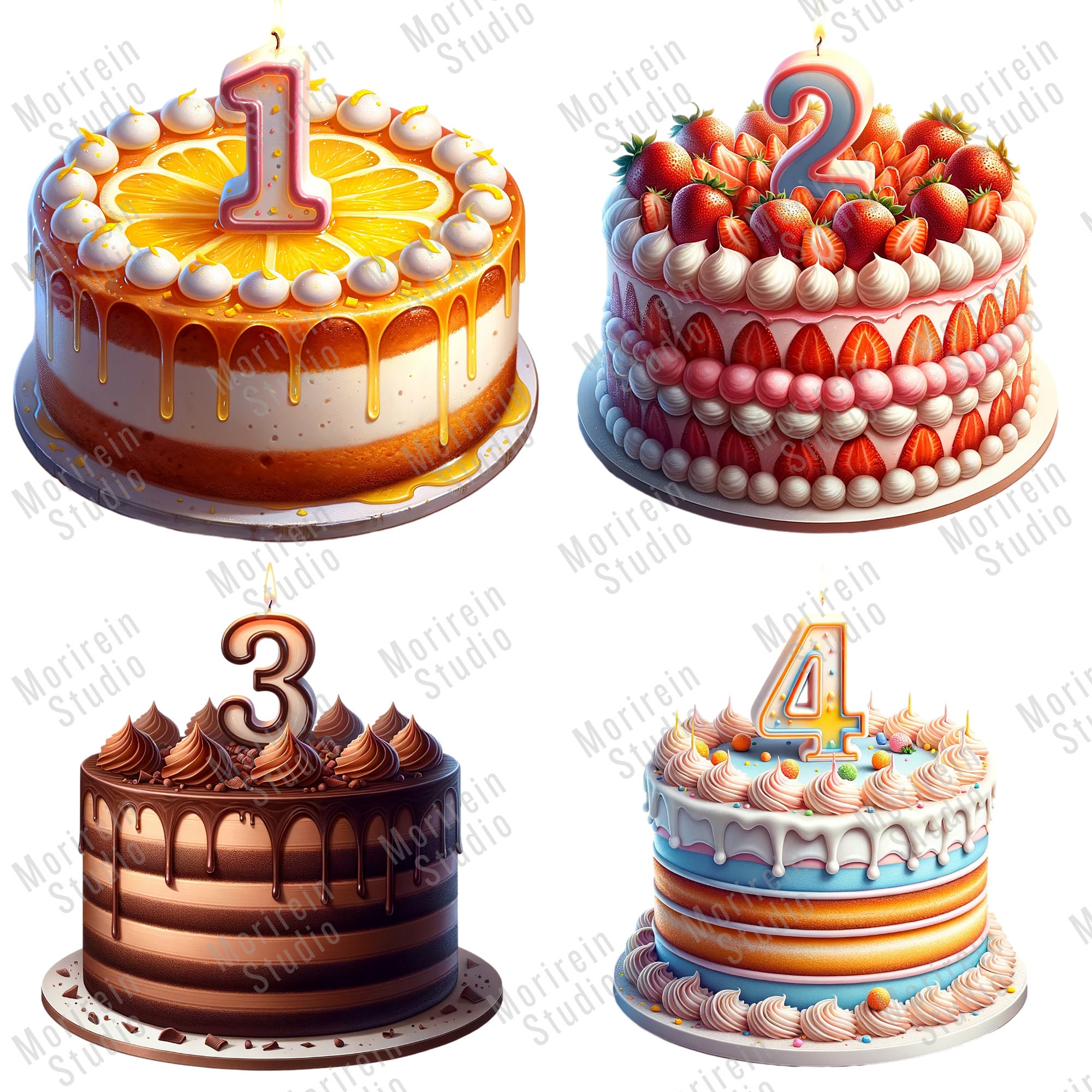 Birthday Cake Numbers Clipart 10 PNG Happy Birthday Cake Number ...