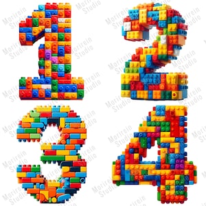 Building Block Numbers Clipart 10 PNG Happy Birthday Blocks PNG ...