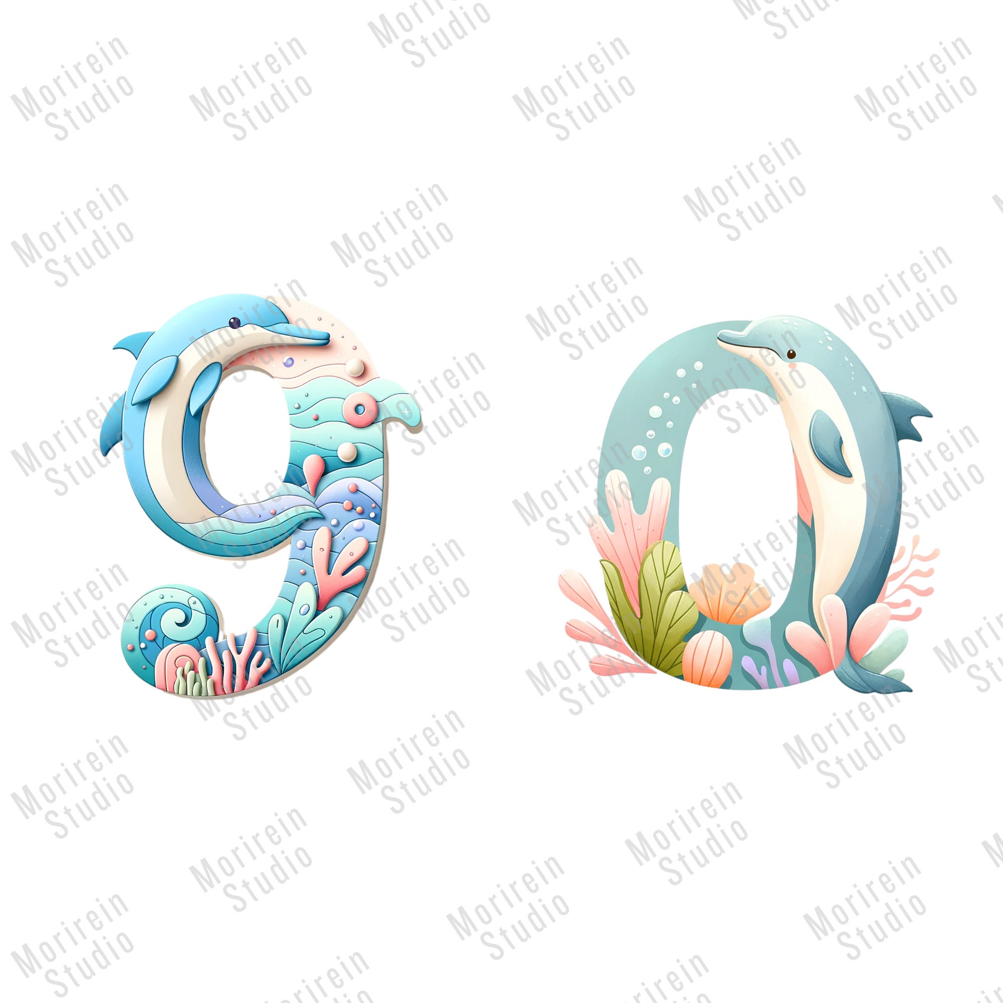 Dolphin Numbers Clipart 10 PNG Dolphin Numbers Birthday PNG Under the ...