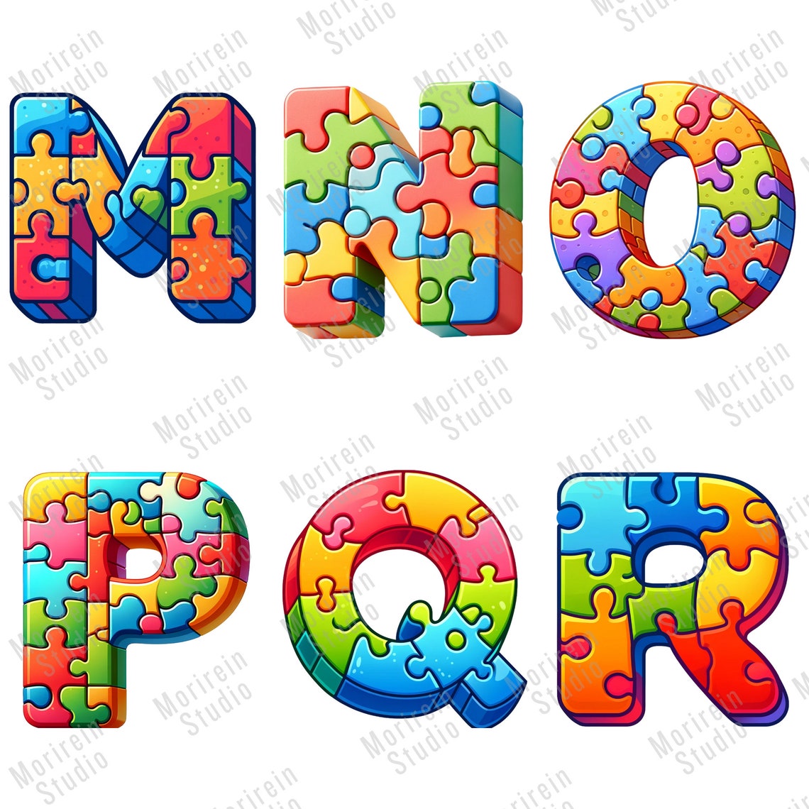 Jigsaw Alphabets and Numbers Clipart 36 PNG Jigsaw Alpha Clipart ...