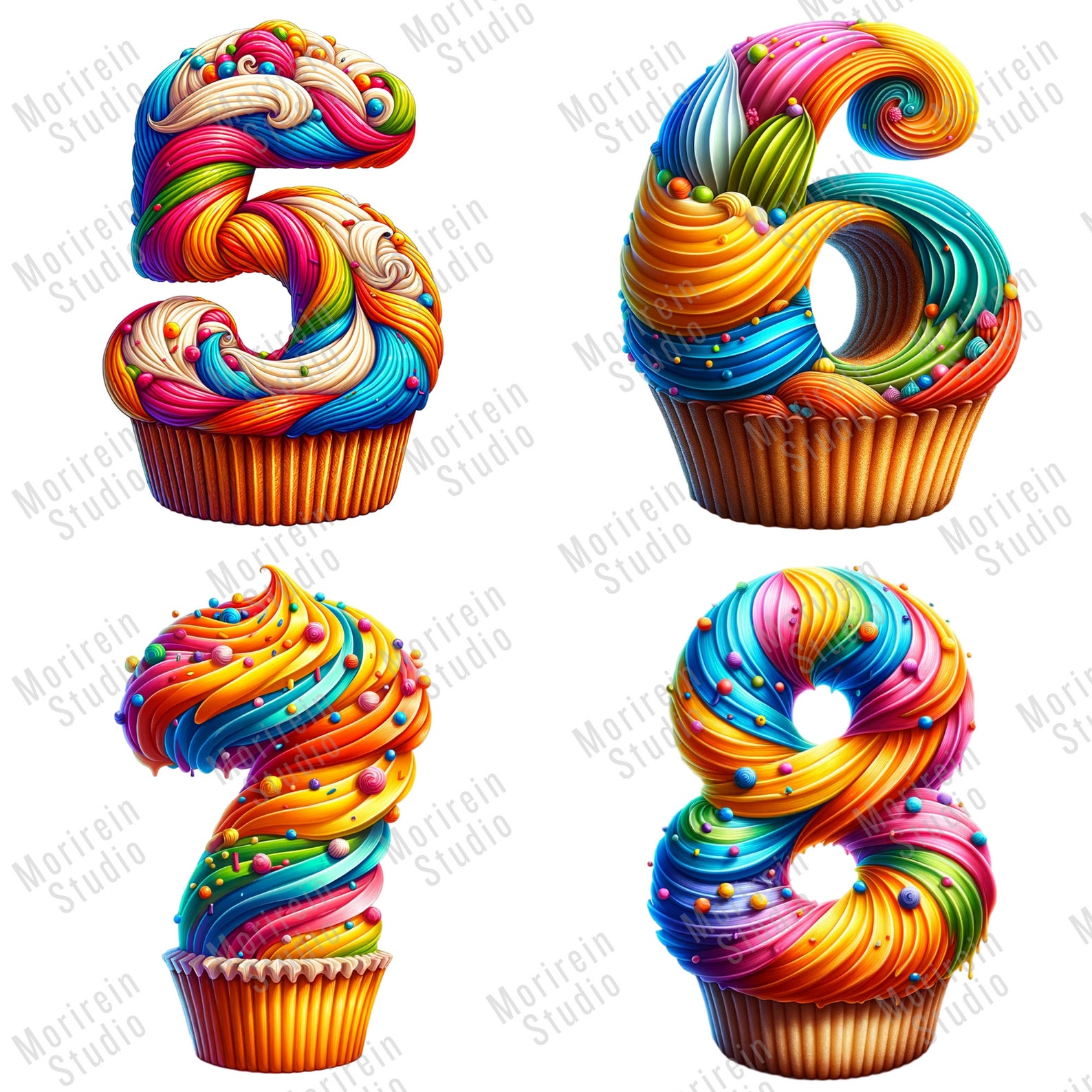 Cupcake Numbers Clipart 10 PNG Happy Birthday Cupcake PNG Birthday ...
