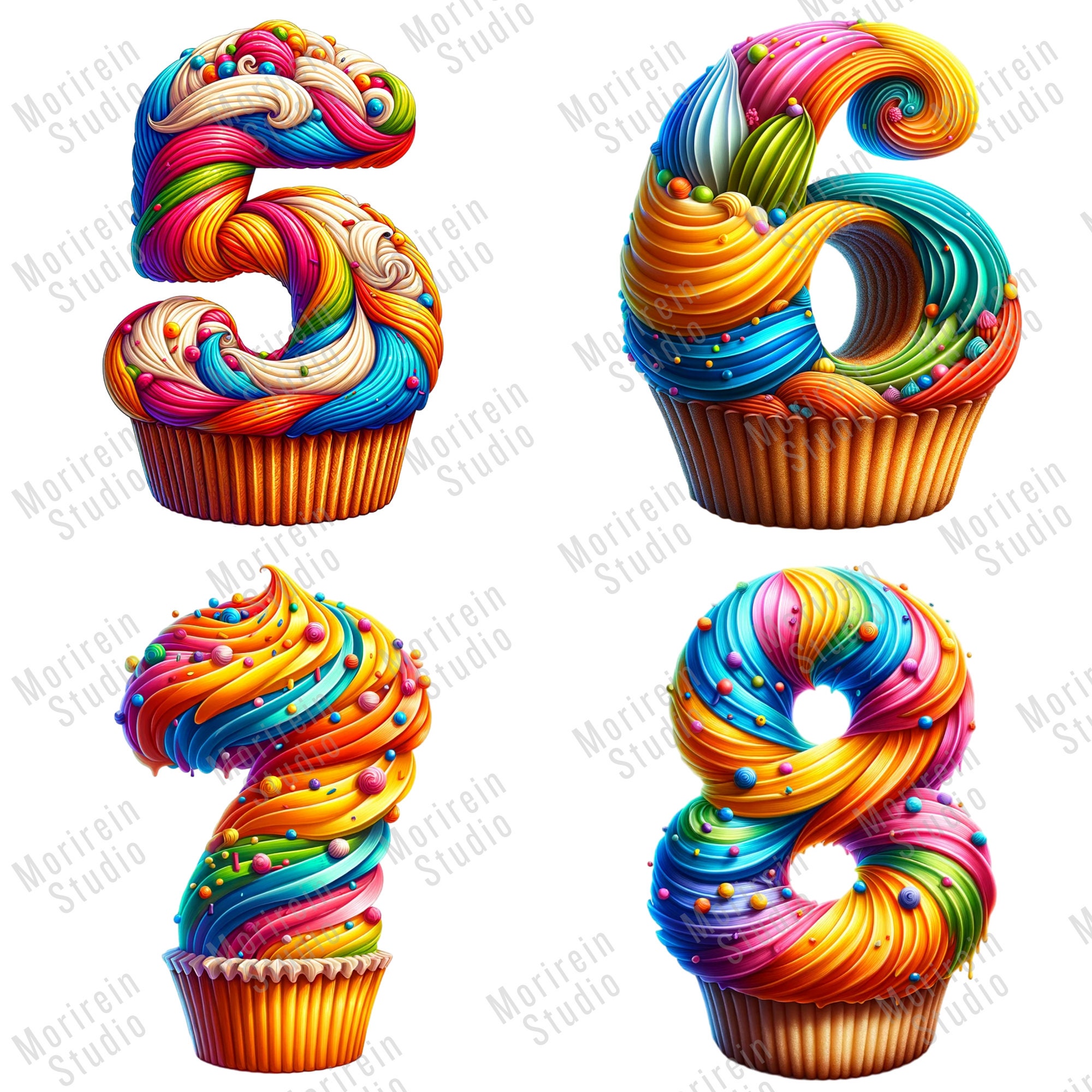 Cupcake Numbers Clipart 10 PNG Happy Birthday Cupcake PNG Birthday ...