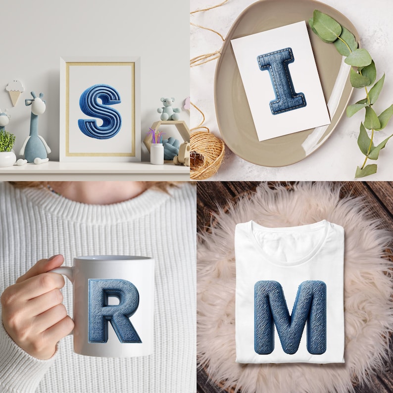 Denim Alphabets and Numbers Clipart 36 PNG Denim Alpha Clipart ...