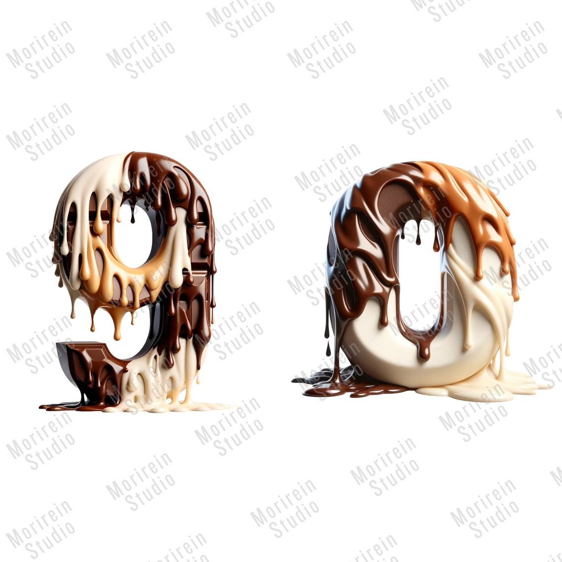 Chocolate Numbers Clipart, Birthday Party PNG (digital Download) - Etsy