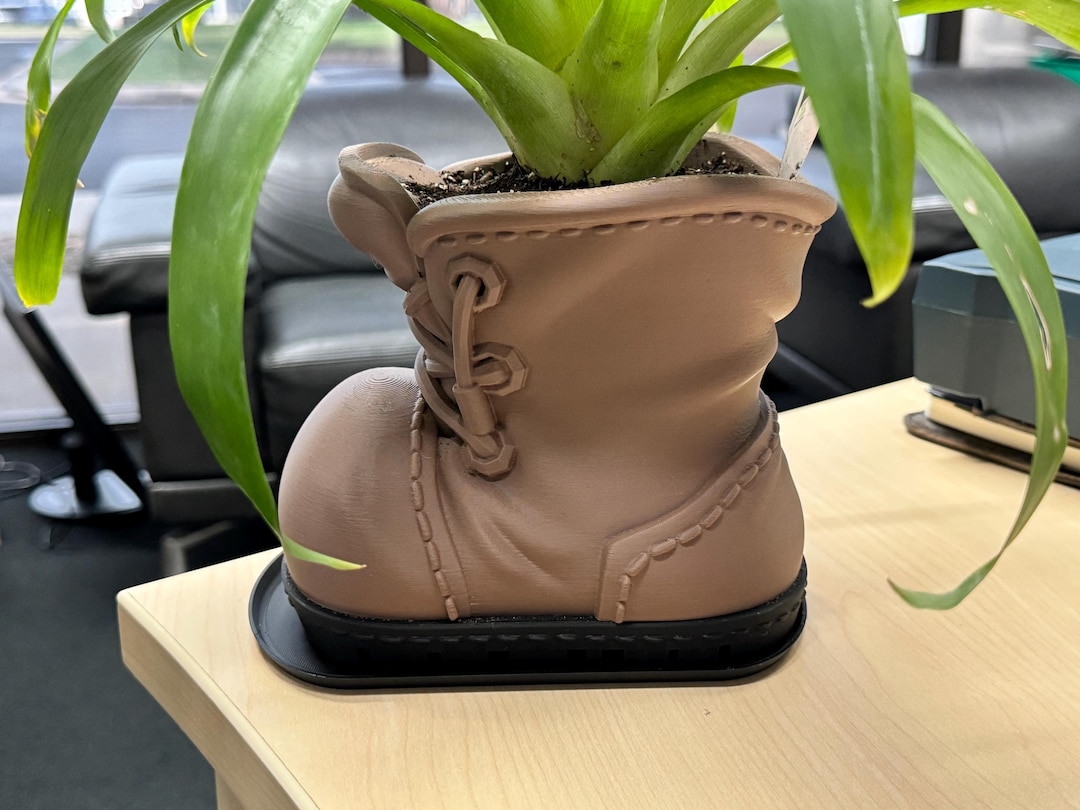 Wall-e Boot Planter: 3D Printed PLA Succulent Pot With Drip Tray - Etsy