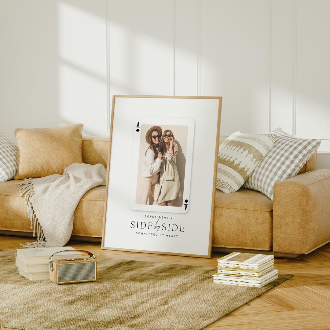 Best Friend Playing Card Print, Best Friend Trendy Photo Gift, Bestie ...