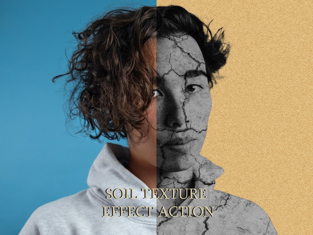 Soil Texture Effect Photoshop Action, Soil Art Design, Digital Art ...