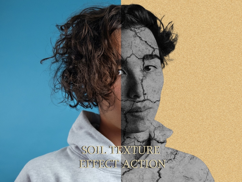 Soil Texture Effect Photoshop Action, Soil Art Design, Digital Art ...