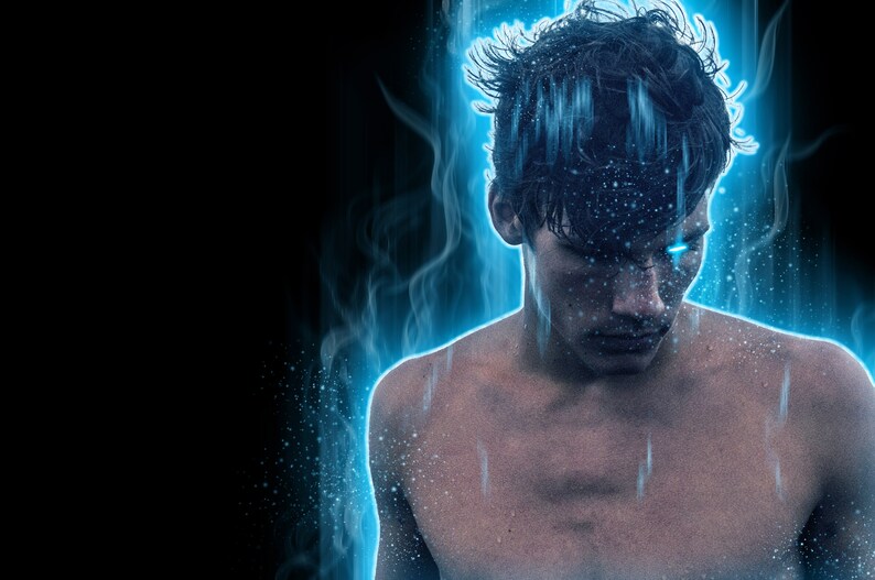 Anime Blue Aura Effect Photoshop Action, Manga Anime Chakra Effect ...