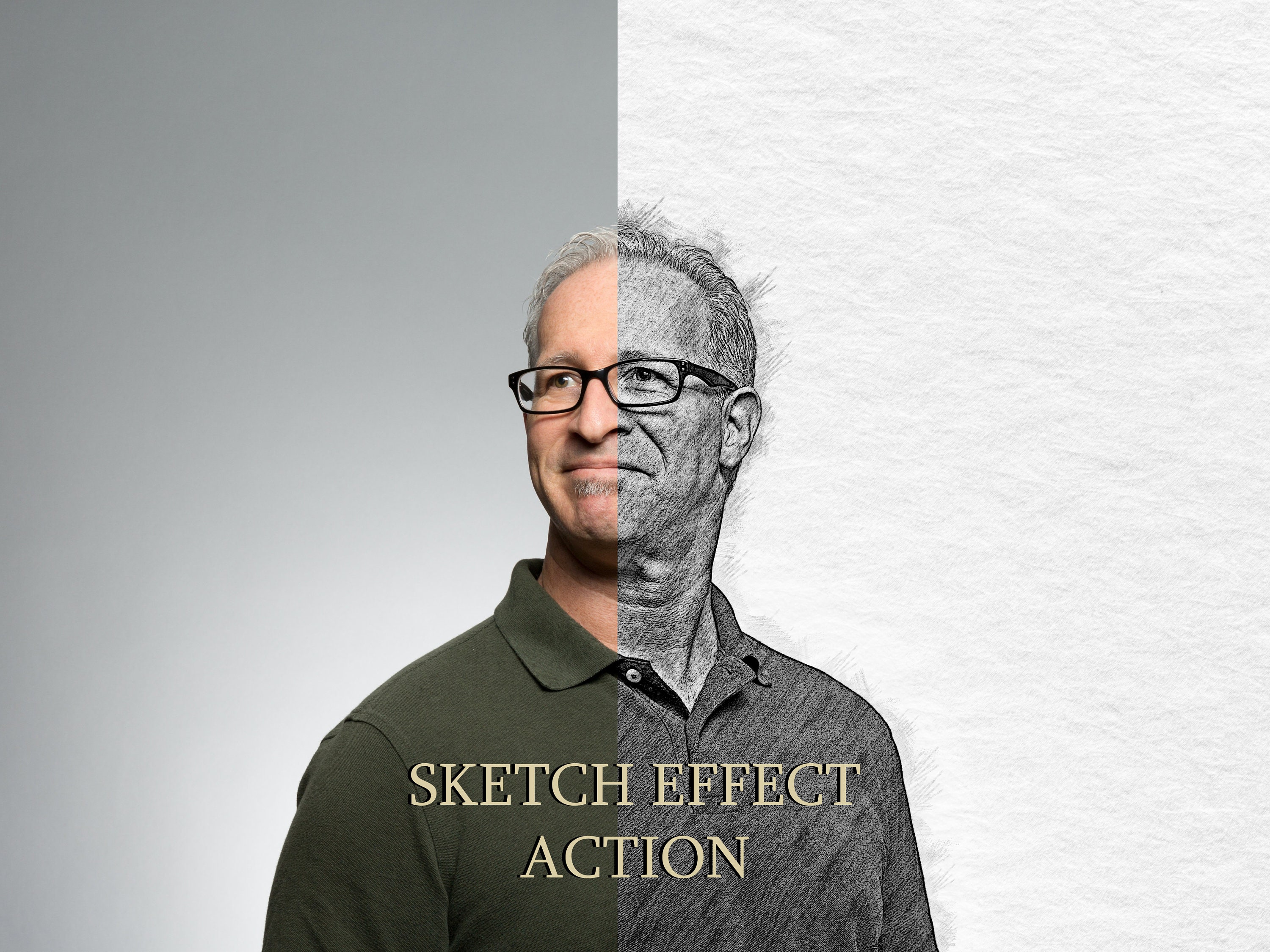 Pancil Sketch Effect Photoshop Action, Portrait Pencil Effect, Digital ...