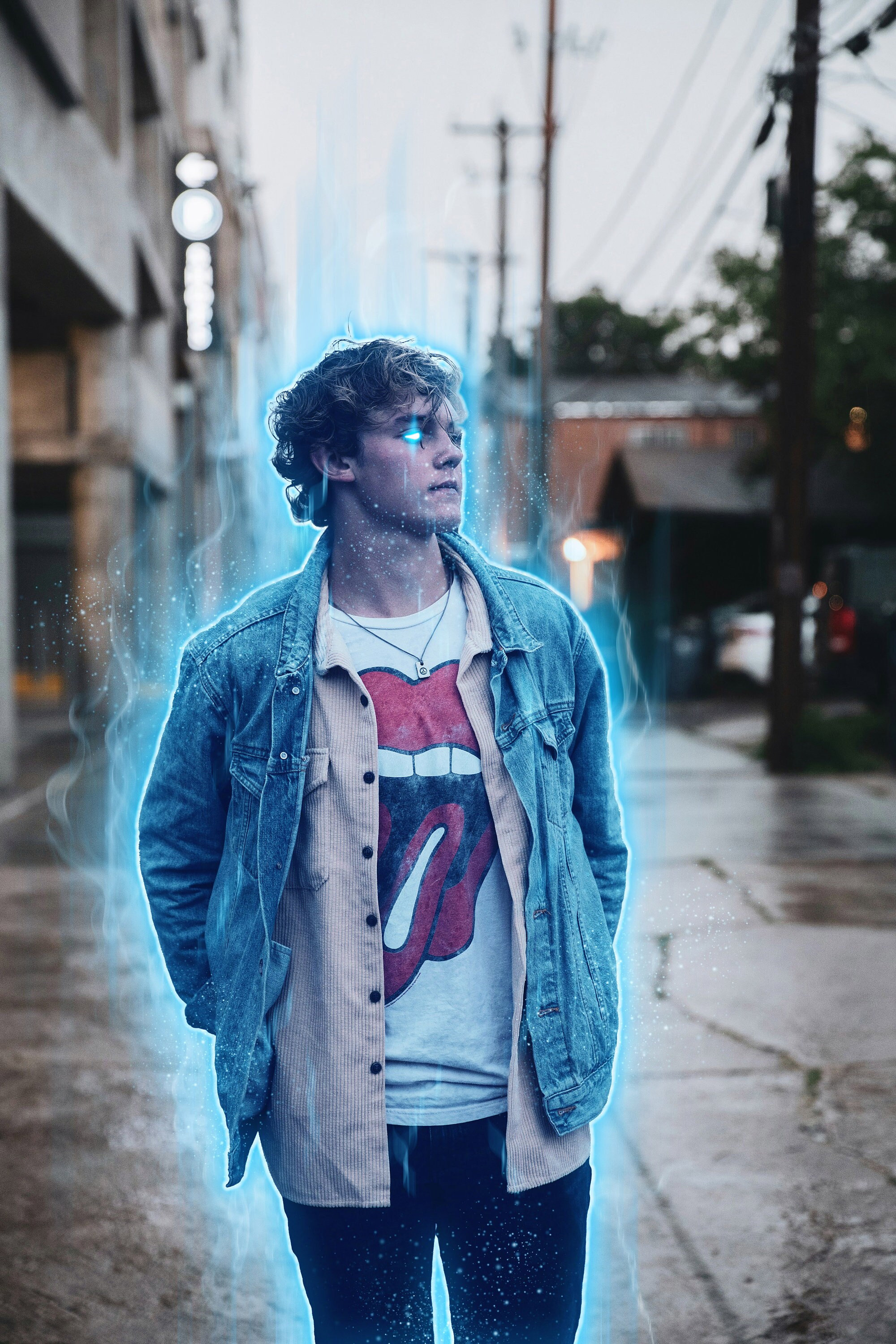 Anime Blue Aura Effect Photoshop Action, Manga Anime Chakra Effect ...