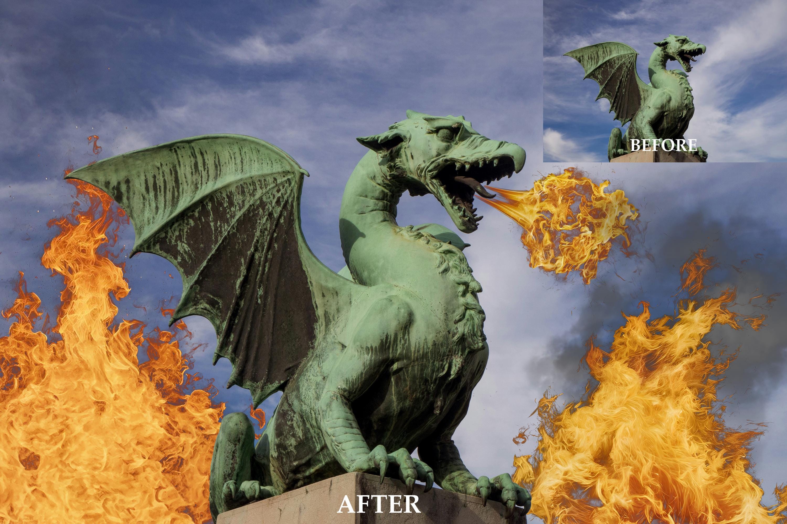 Fire Effect Photoshop Overlays, Flame, Firewall, Fire Explosion ...