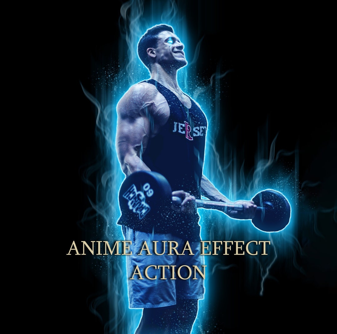 Anime Blue Aura Effect Photoshop Action, Manga Anime Chakra Effect ...