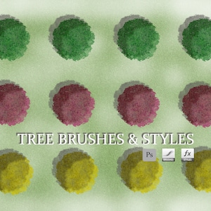 Tree Top View Photoshop Brushes and Styles, Assistant to Design, Ps ...