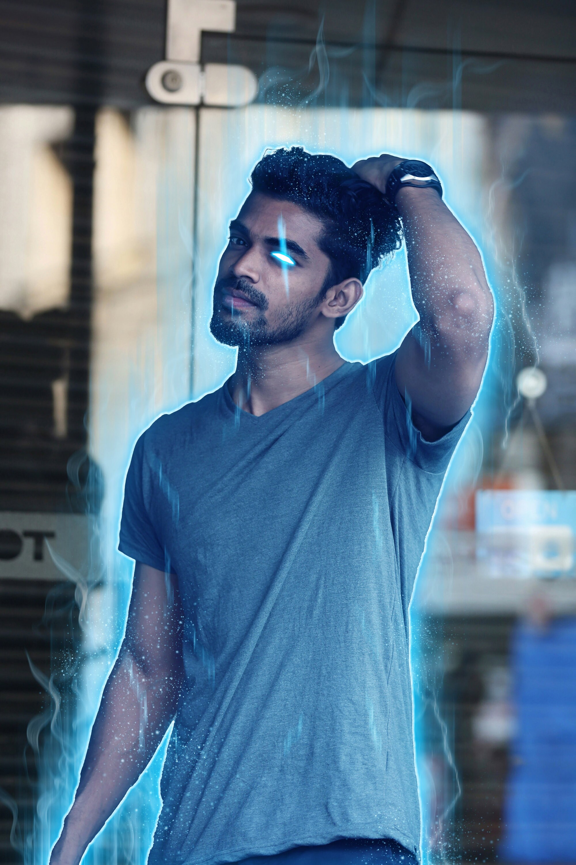 Anime Blue Aura Effect Photoshop Action, Manga Anime Chakra Effect ...