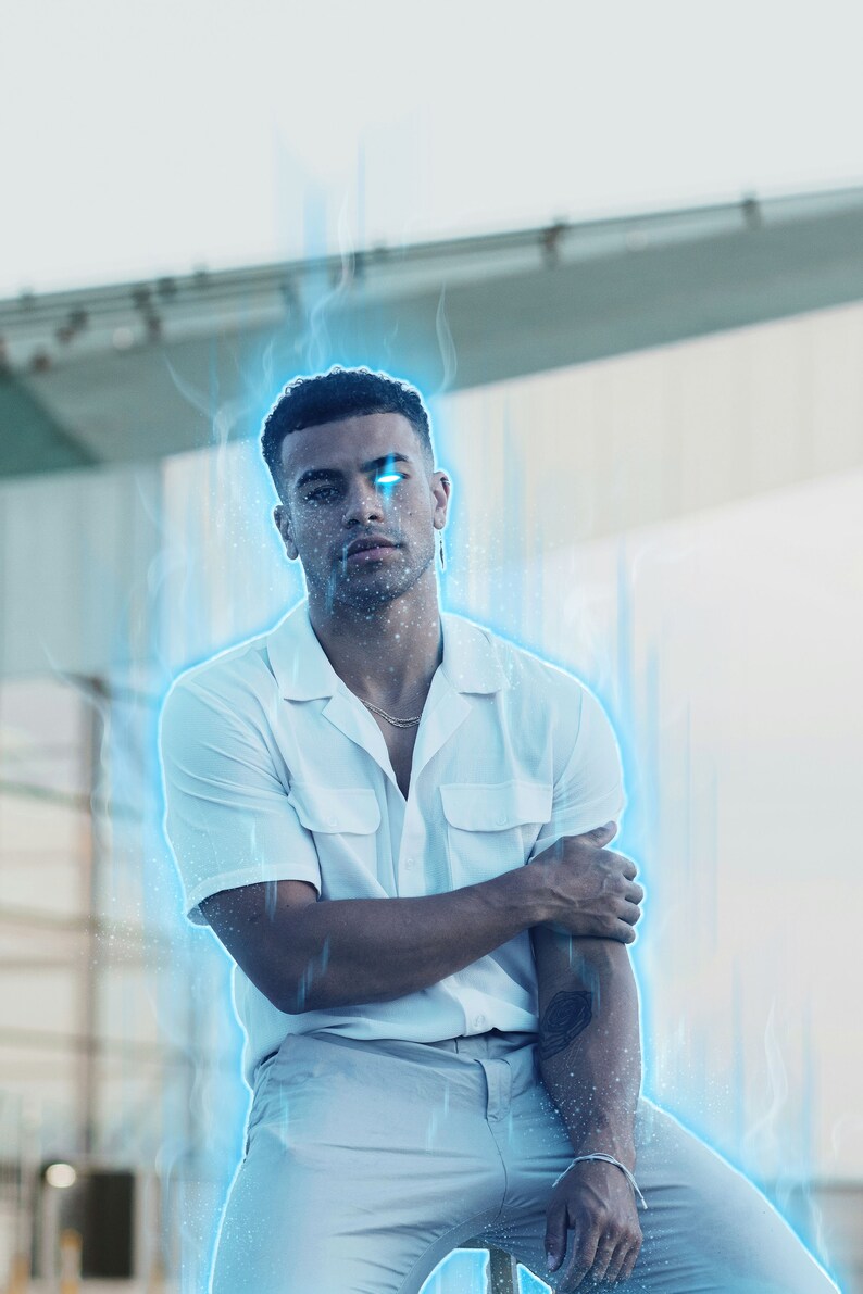 Anime Blue Aura Effect Photoshop Action, Manga Anime Chakra Effect ...