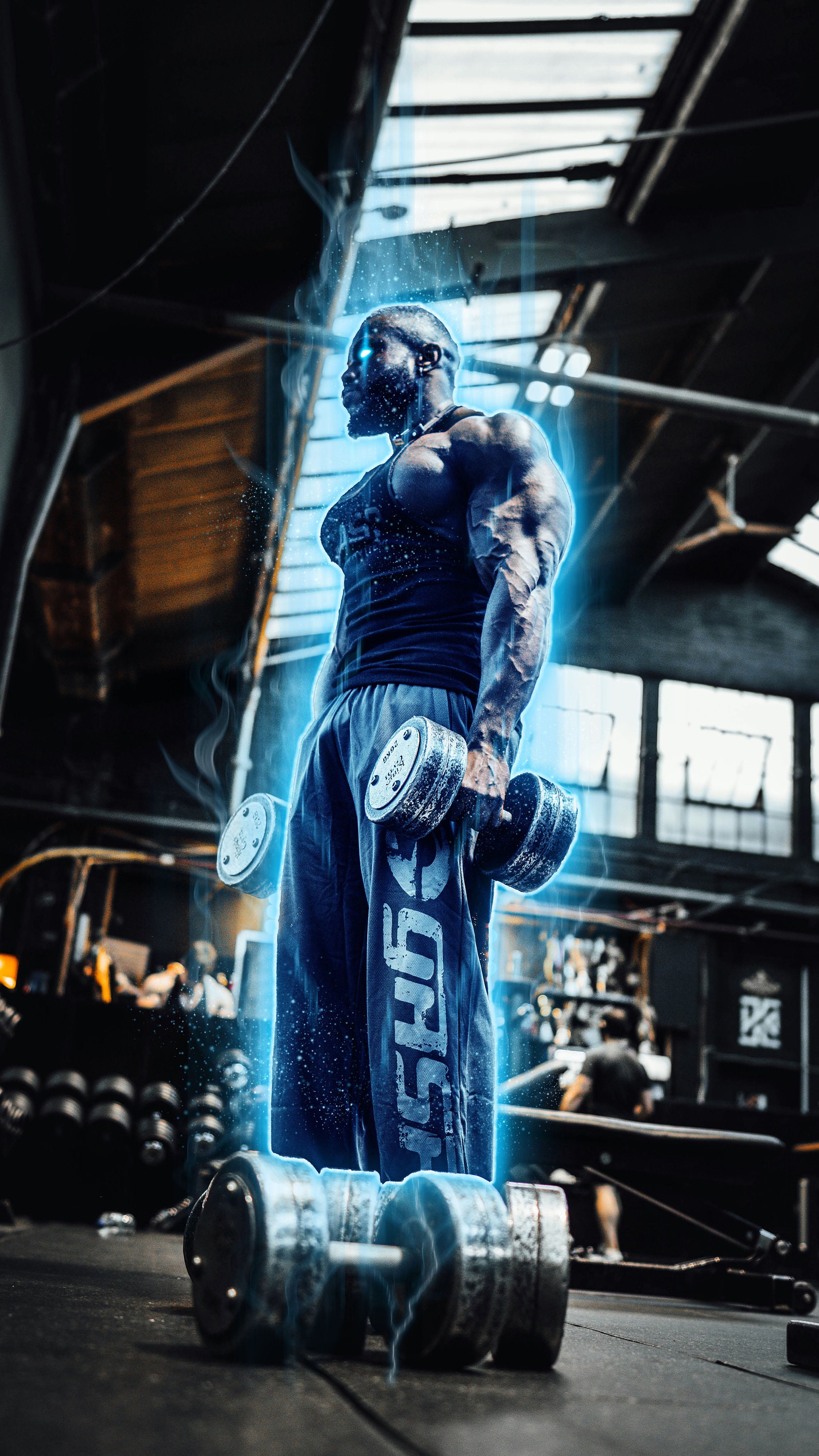 Anime Blue Aura Effect Photoshop Action, Manga Anime Chakra Effect ...