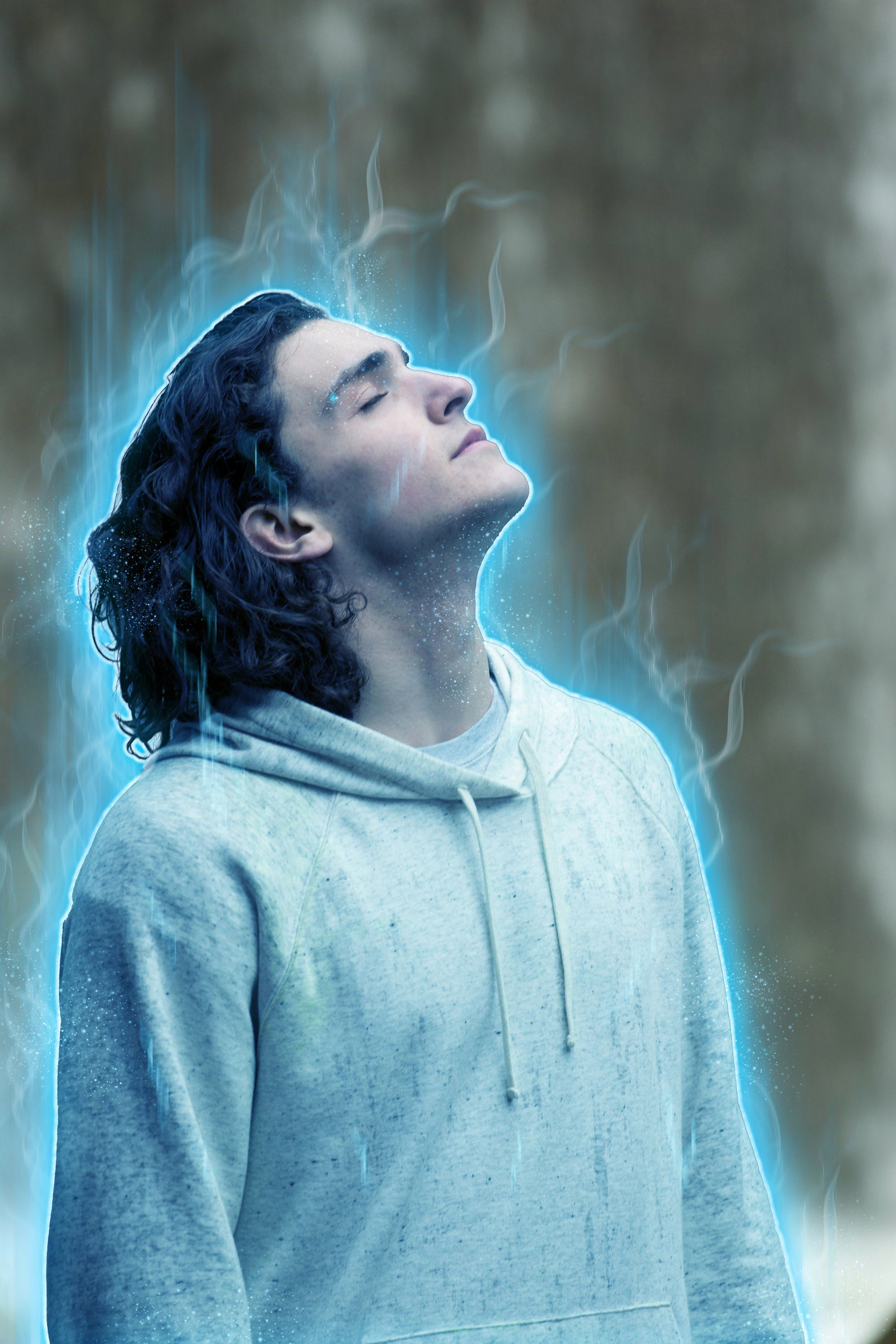 Anime Blue Aura Effect Photoshop Action, Manga Anime Chakra Effect ...