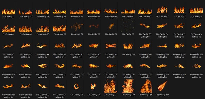 Fire Effect Photoshop Overlays, Flame, Firewall, Fire Explosion ...