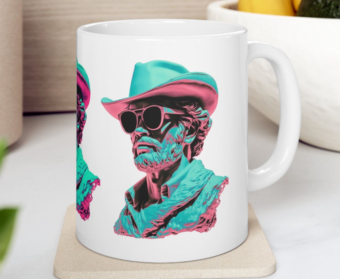 Cool Cowboy, Synthwave 80's Aesthetic Retro 11oz Mug - Etsy