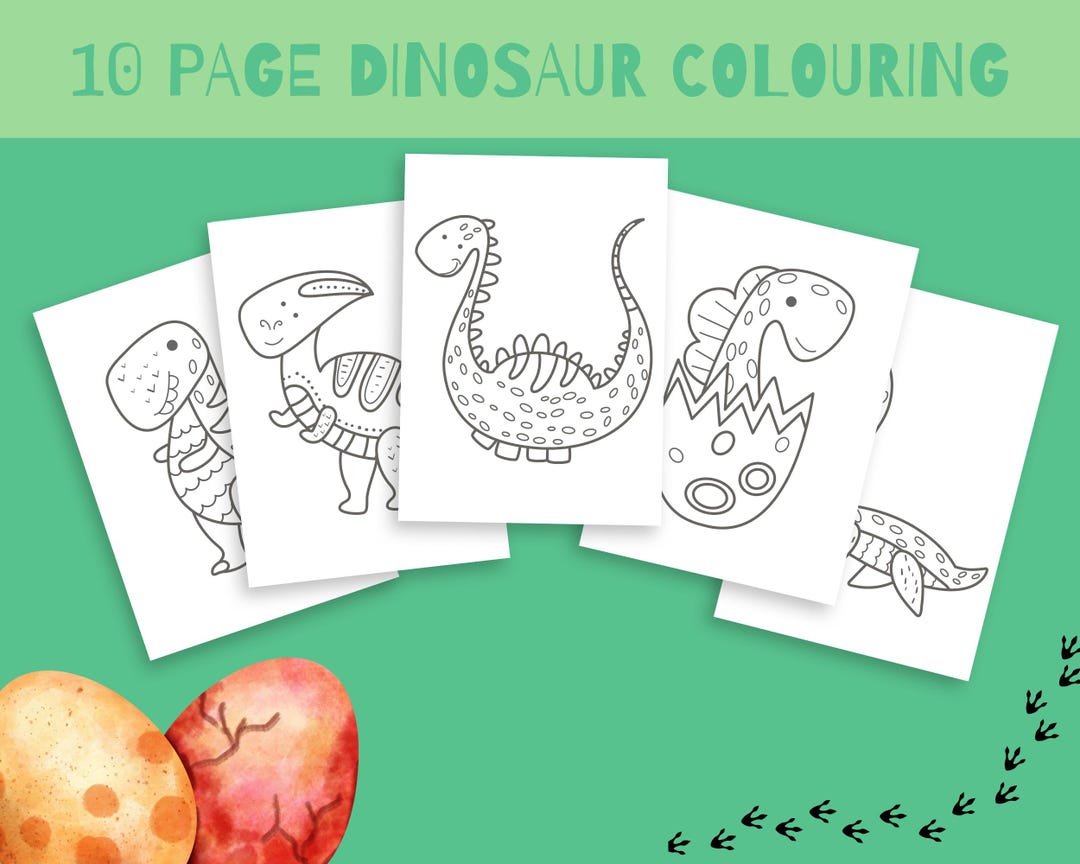 10 Printable Dinosaur Colouring Pages Fun Activities for Early ...